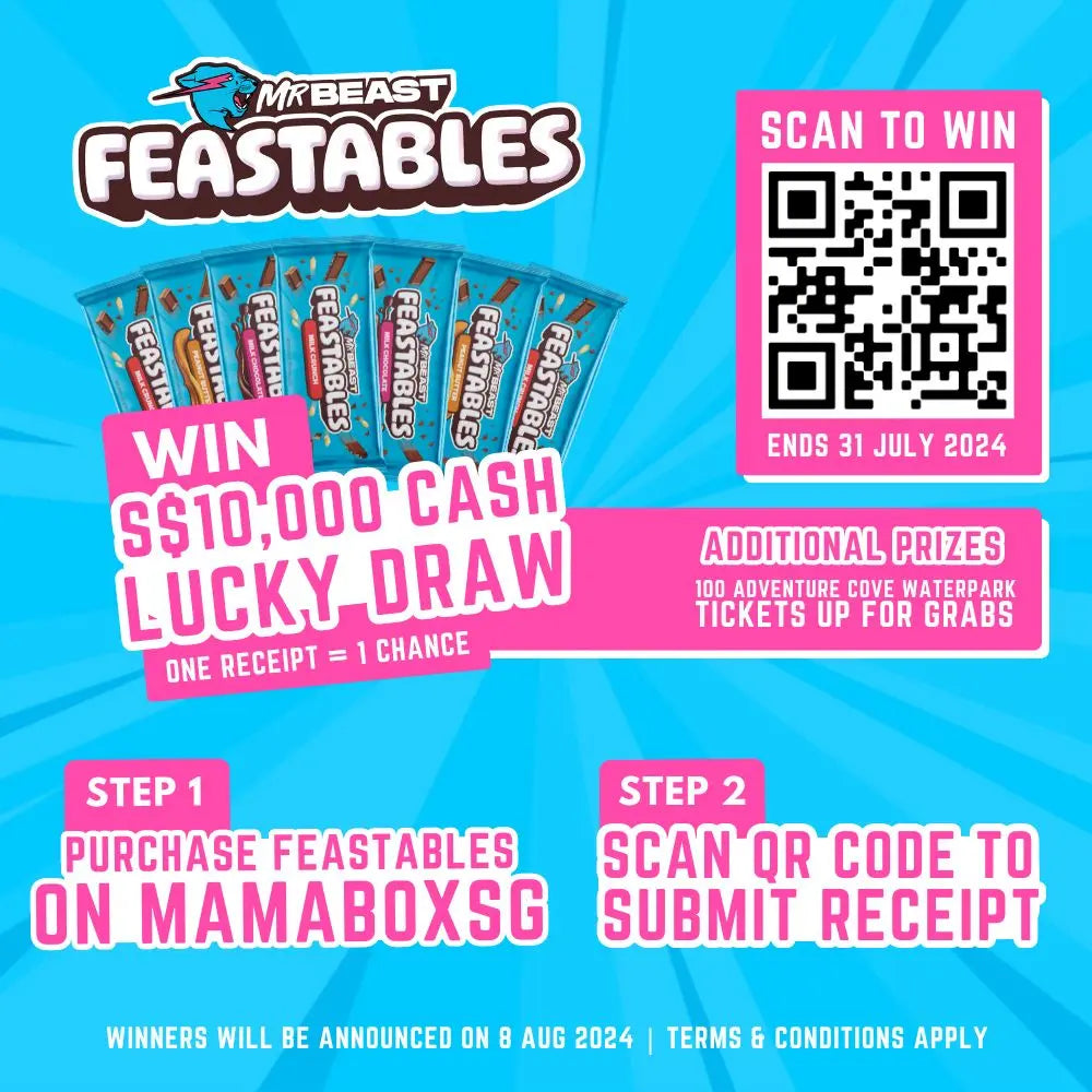 Box of 10 Feastables Mr. Beast - Milk Chocolate 60g – mamabox.sg